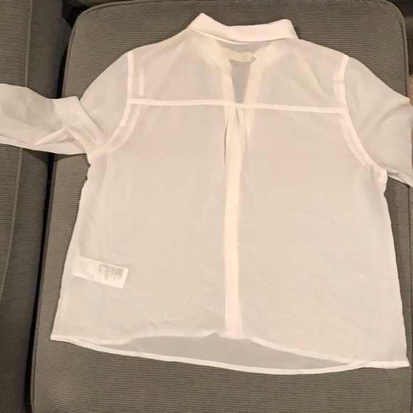 Hollister | Tops | 25 Hollister Sheer White Buttondown Blouse 2b | Poshmark
